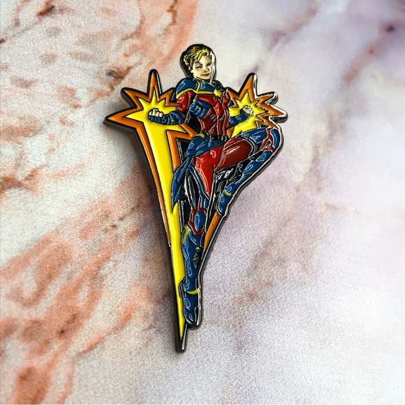 Marvel | Jewelry | Marvel Avengers Captain Marvel Hero Pose Enamel Pin ...